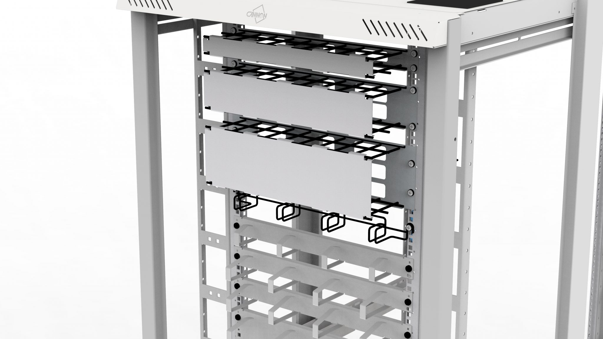 1U cable management panel